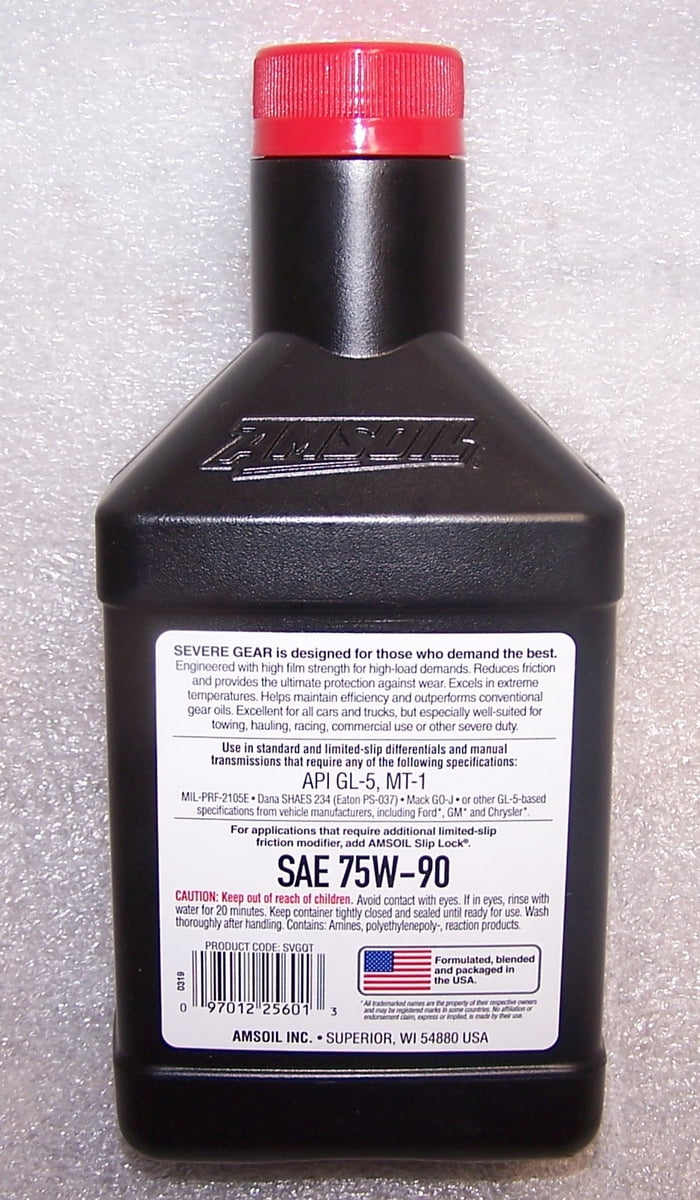 Amsoil Severe Synthetic Gear Lube 75W90 | RiversideGear.com